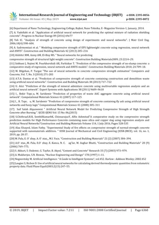 IRJET- Predicting Fire Effects on Compressive Strength of Normal-Strength Concrete with ...