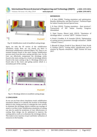 IRJET- Solidification Simulation of the Casting to Predict and Eliminate the Shrinkage Defects | PDF