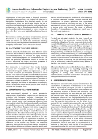 IRJET- Application of Agricultural Waste for the Adsorption of Textile ...