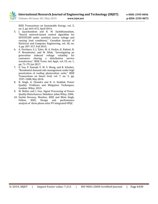 IRJET- Design and Performance Analysis of Three-Phase Solar PV Integrated UPQC | PDF | Home ...