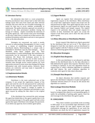 IRJET- A Literature Review on Deta Leakage Detection | PDF | Databases | Computer Software and ...