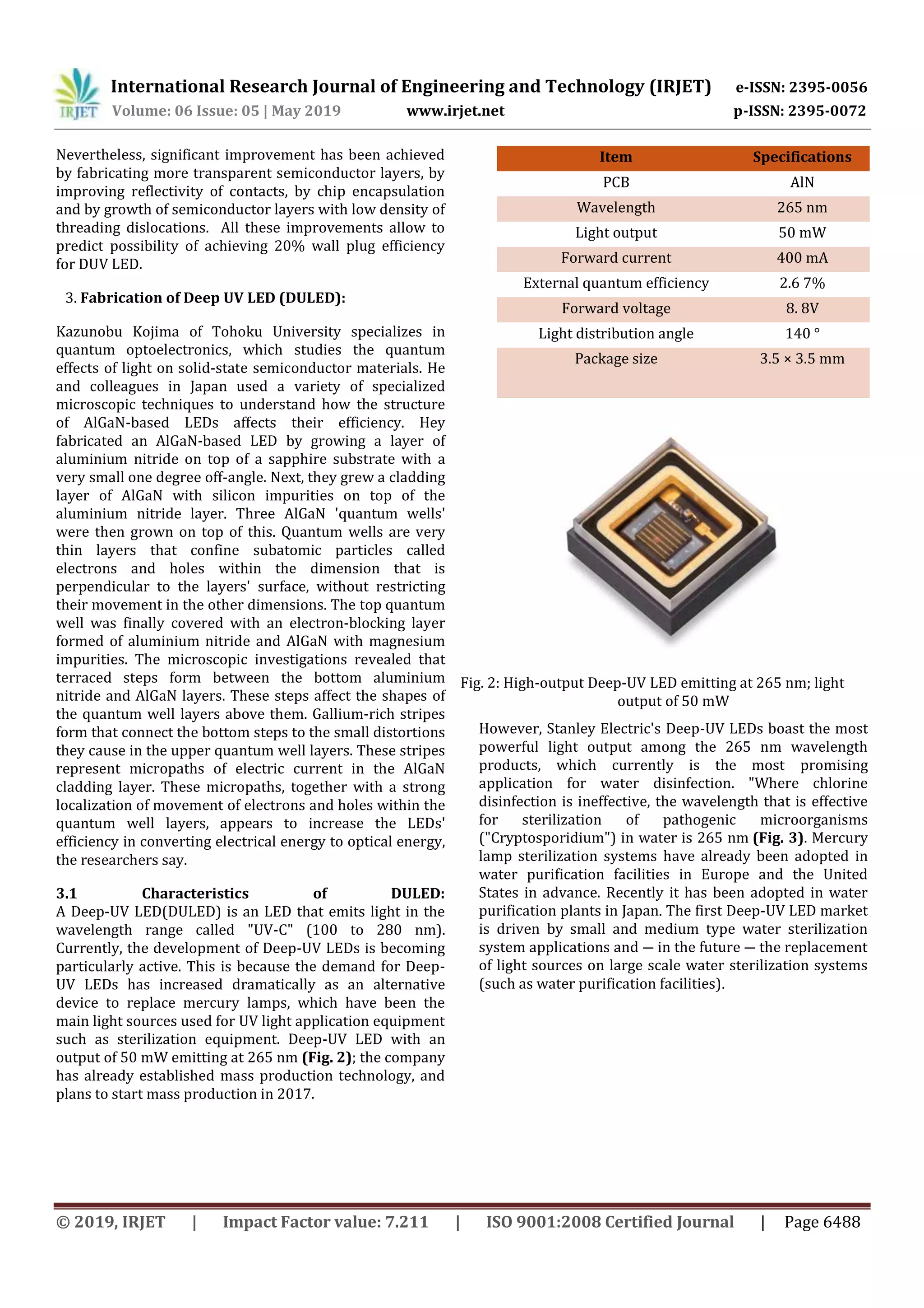 IRJET- LED Revolution: Deep UV LED | PDF