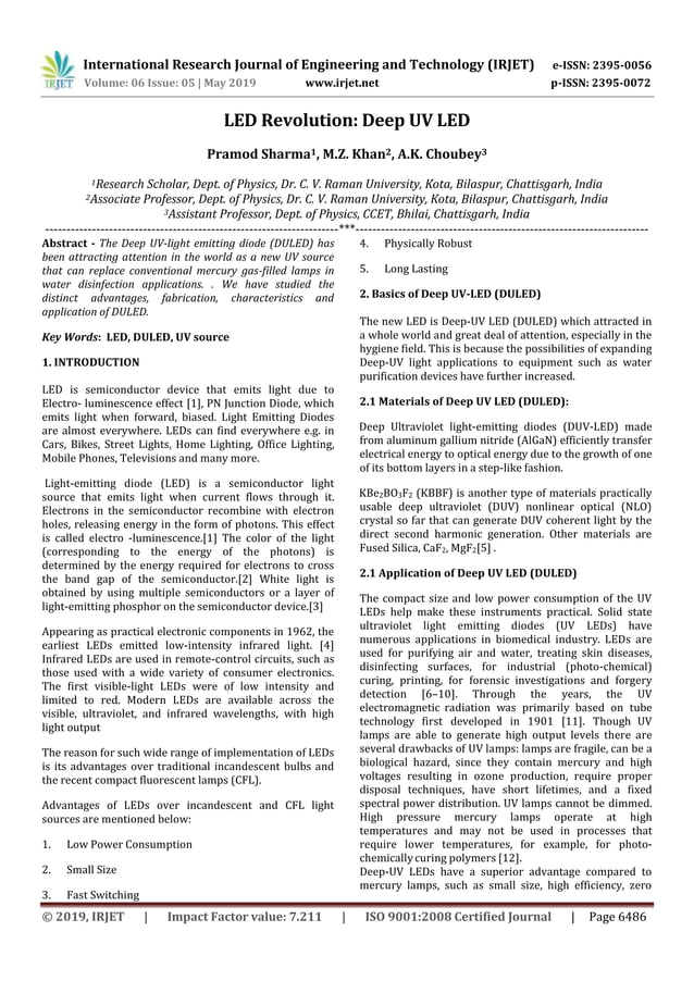 IRJET- LED Revolution: Deep UV LED | PDF