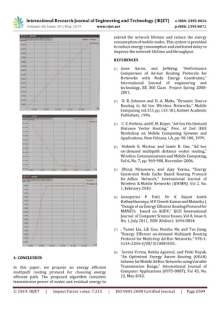 IRJET- Fitness Function as Trust Value using to Efficient Multipath Routing for Mobile Ad Hoc ...