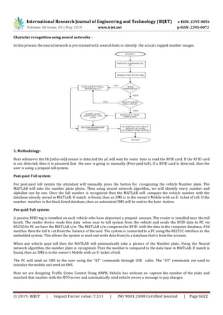 IRJET- Automatic Toll Management and Penalty System using Number Plate Recognition | PDF