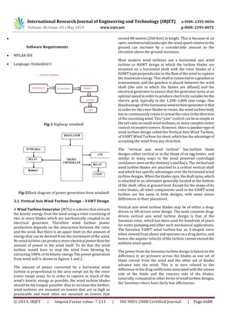 IRJET- Power Generation from Small Wind Mill | PDF