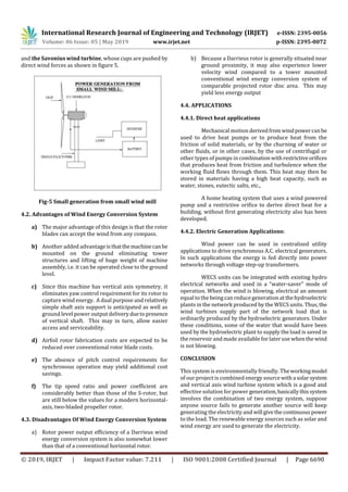 IRJET- Power Generation from Small Wind Mill | PDF