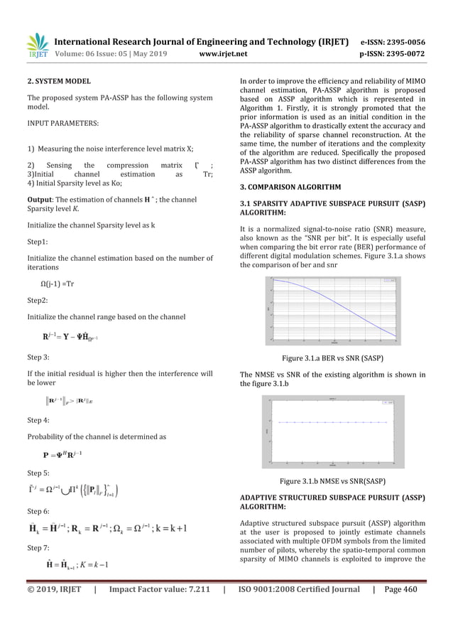 IRJET- Structured Compression Sensing Method for Massive MIMO-OFDM Systems | PDF