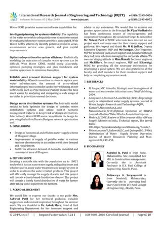 IRJET- Design of Water Supply Scheme of Bhugaon Village, Mulshi, Pune | PDF