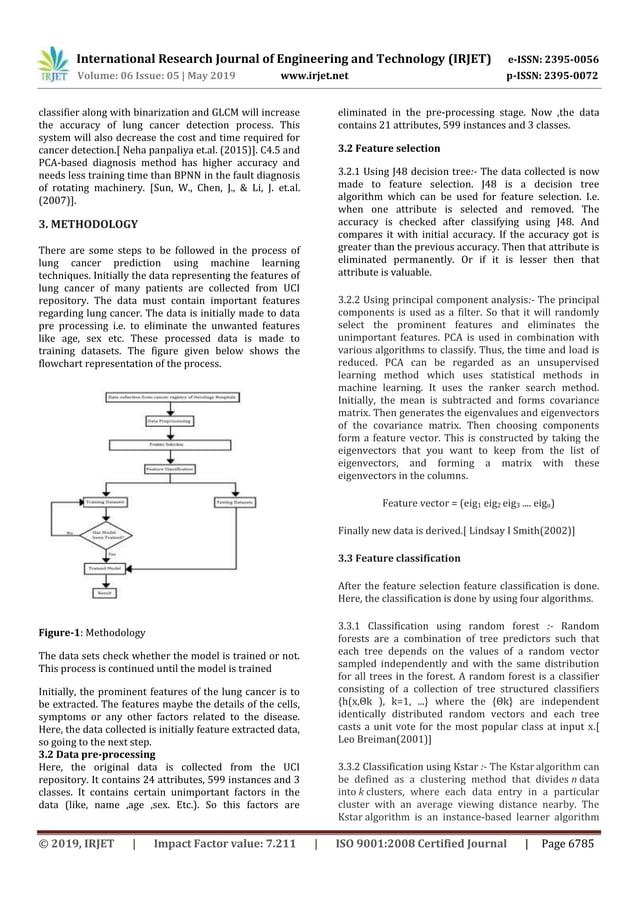 IRJET- Effect of Principal Component Analysis in Lung Cancer Detection ...