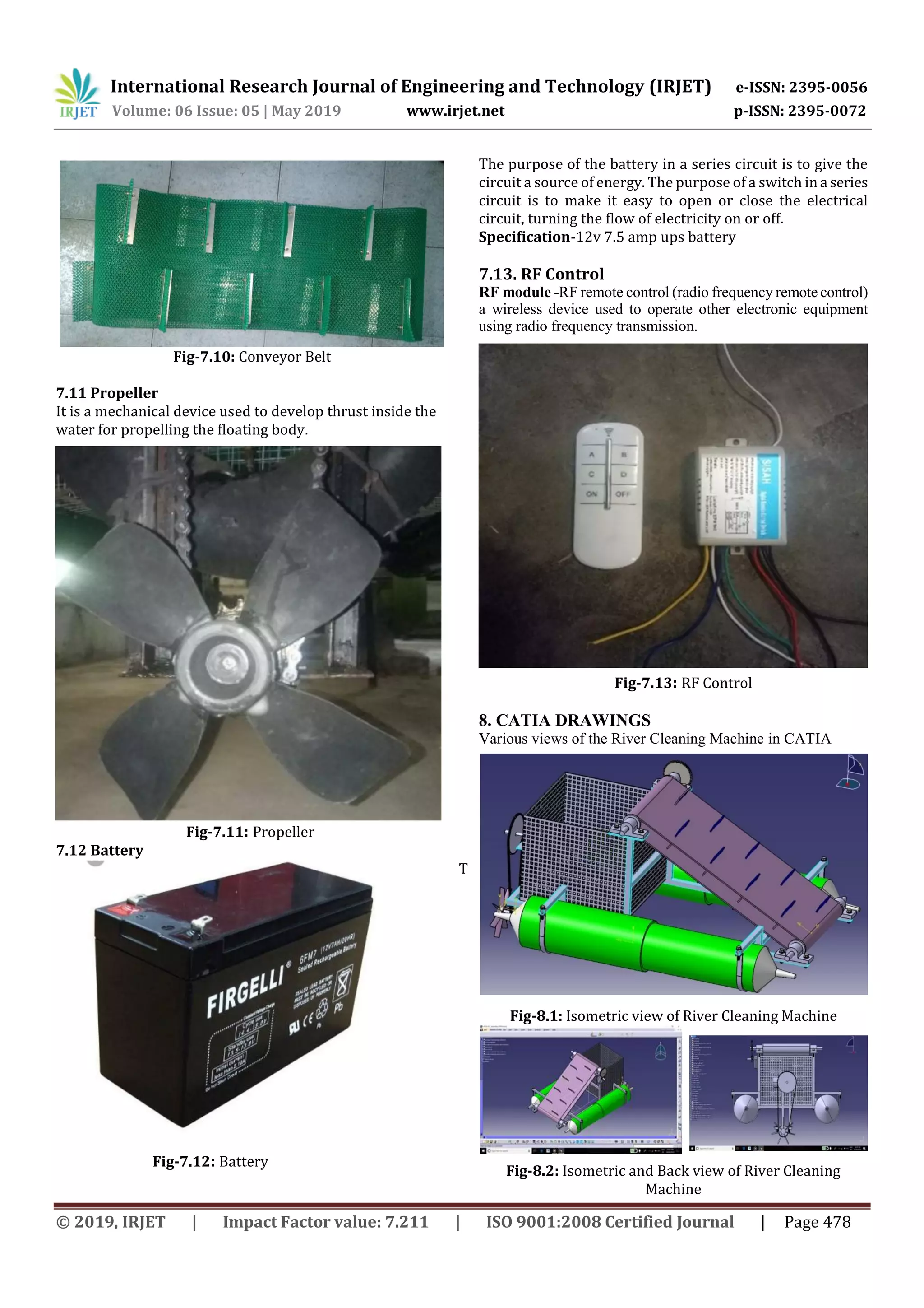 IRJET- Design and Fabrication of River Cleaning Machine | PDF