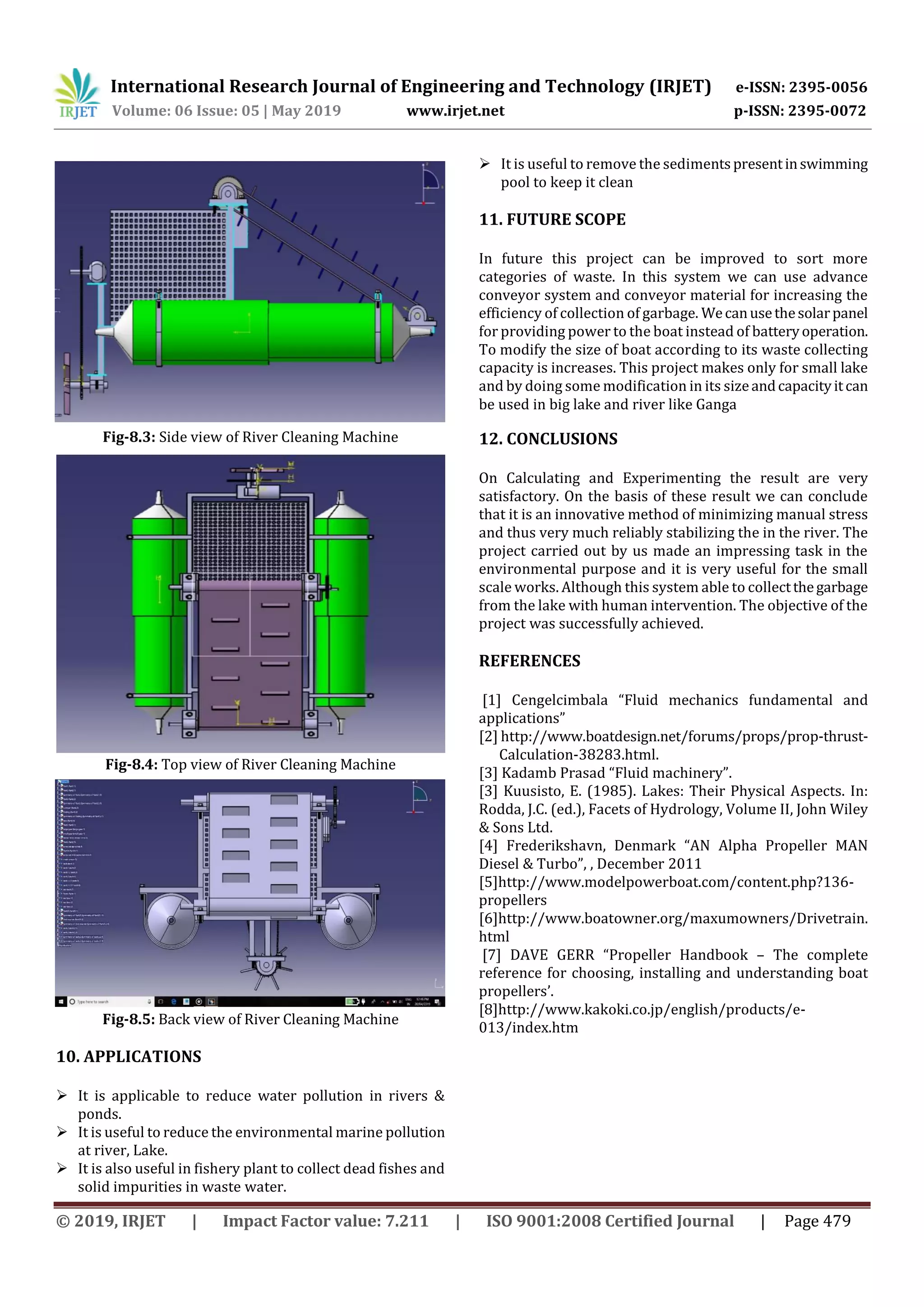 IRJET- Design and Fabrication of River Cleaning Machine | PDF