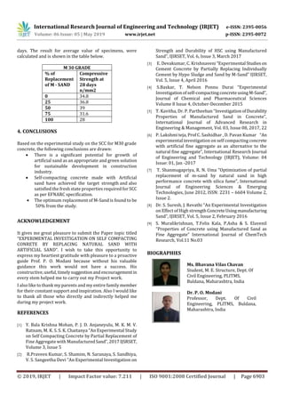 IRJET- Experimental Investigation on Self Compacting Concrete by ...