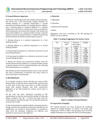 IRJET- A Research on Foamed Bitumen | PDF
