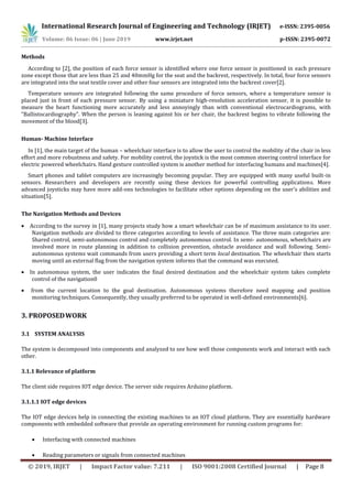IRJET- IoT based Smart Sensing Wheelchair to Assist in Healthcare | PDF