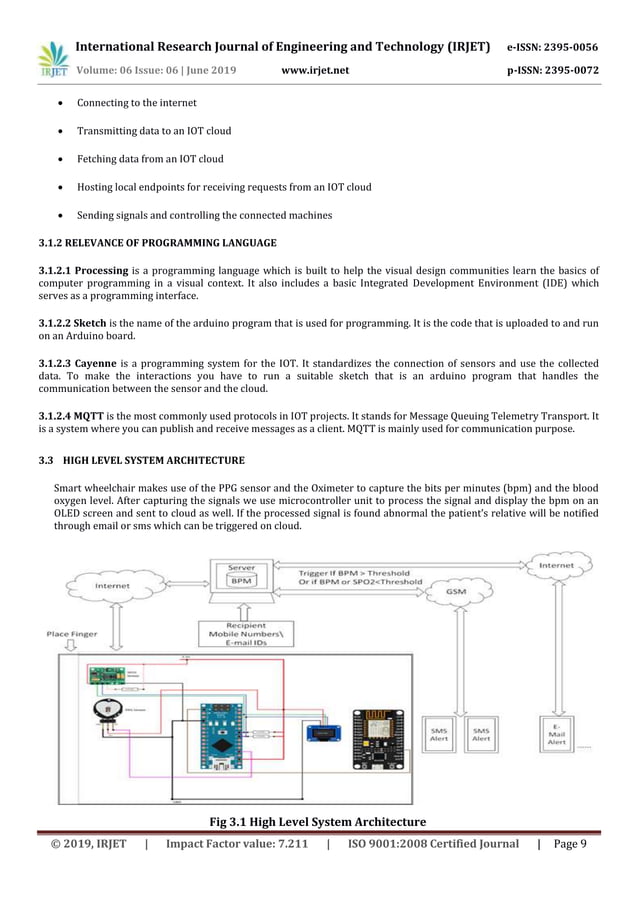 IRJET- IoT based Smart Sensing Wheelchair to Assist in Healthcare | PDF