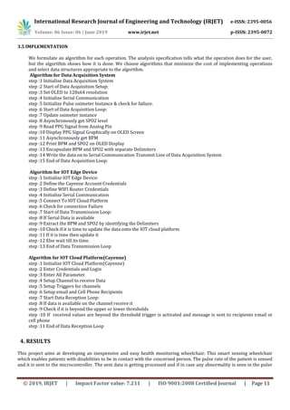 IRJET- IoT based Smart Sensing Wheelchair to Assist in Healthcare | PDF