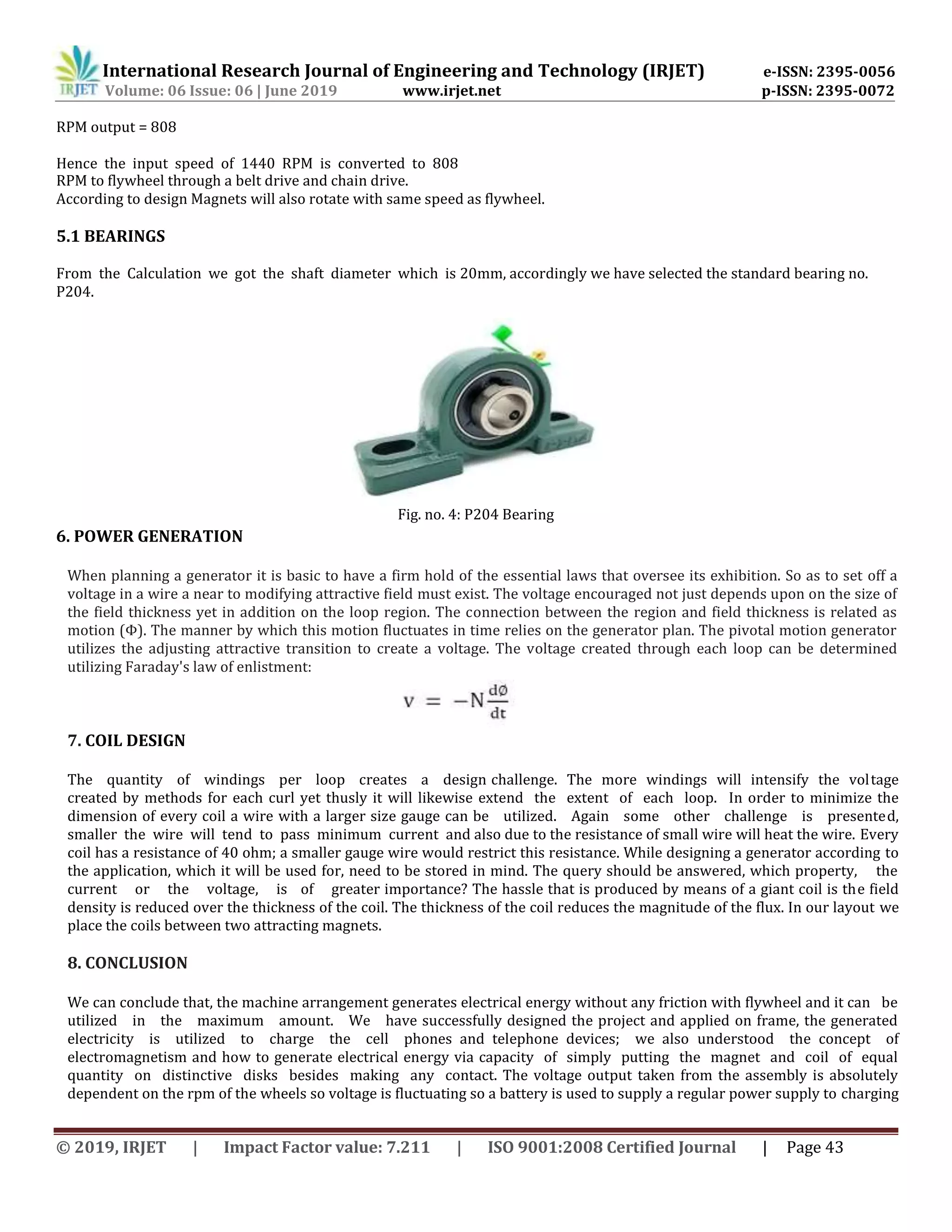 IRJET- Contactless Energy Generation using Flywheel | PDF