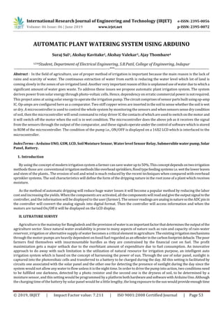 IRJET- Automatic Plant Watering System using Arduino | PDF