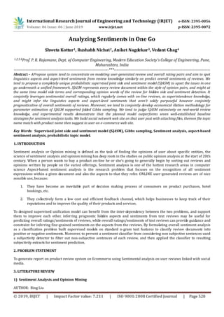 IRJET- Analyzing Sentiments in One Go | PDF