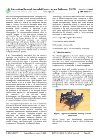 IRJET- Swarm Robotics and their Potential to be Applied in Real Life Problems | PDF