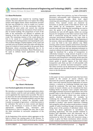 IRJET- Swarm Robotics and their Potential to be Applied in Real Life Problems | PDF