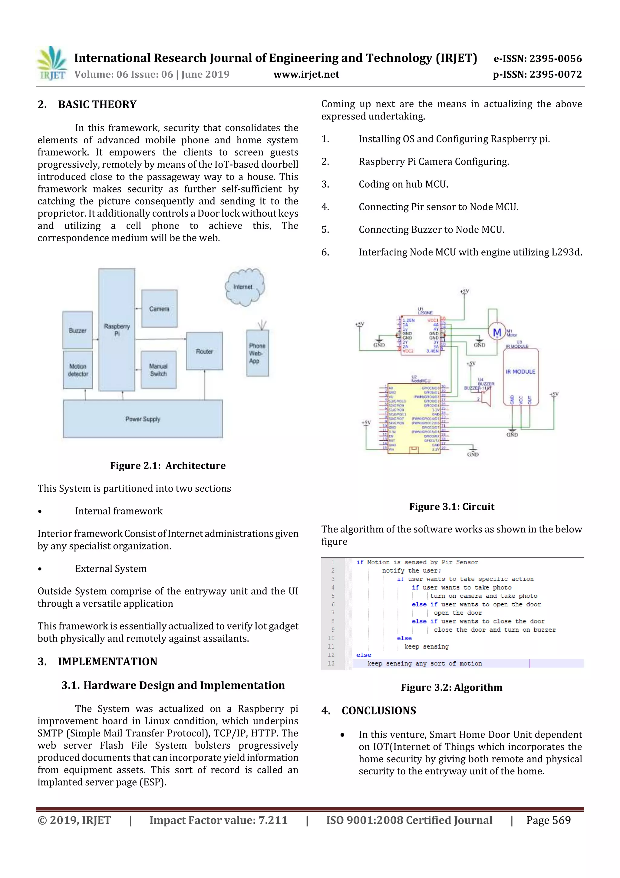 IRJET- Smart Door Unit | PDF