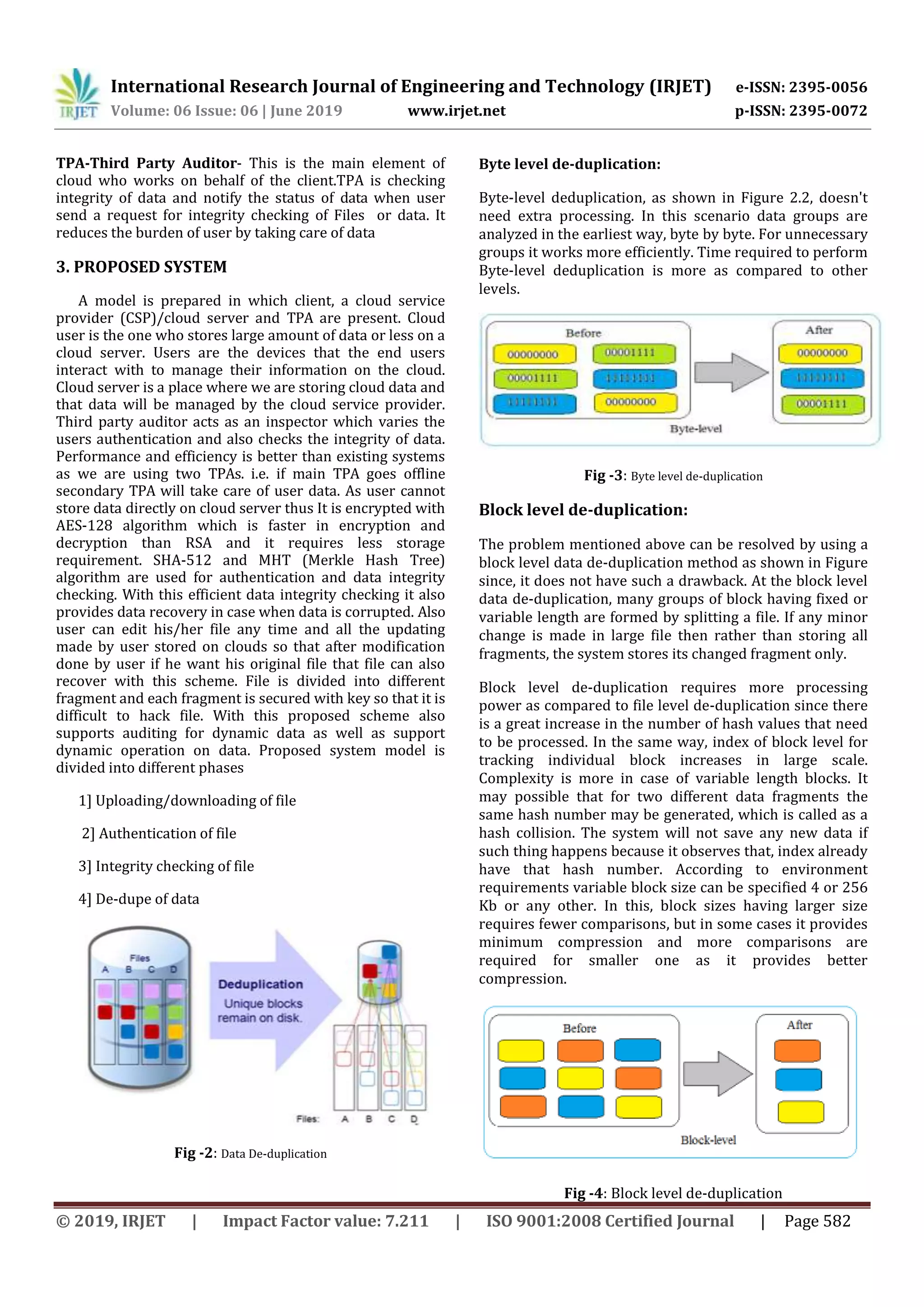 IRJET- An Integrity Auditing &Data Dedupe withEffective Bandwidth in Cloud Storage | PDF