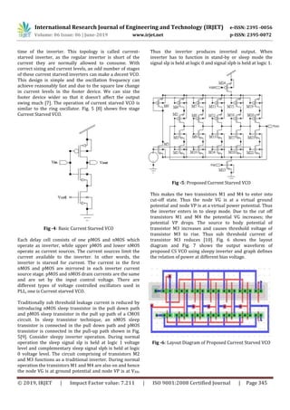 IRJET- Design of Low Power PLL using Sleepy Inverter Five Stage Current Starved VCO | PDF