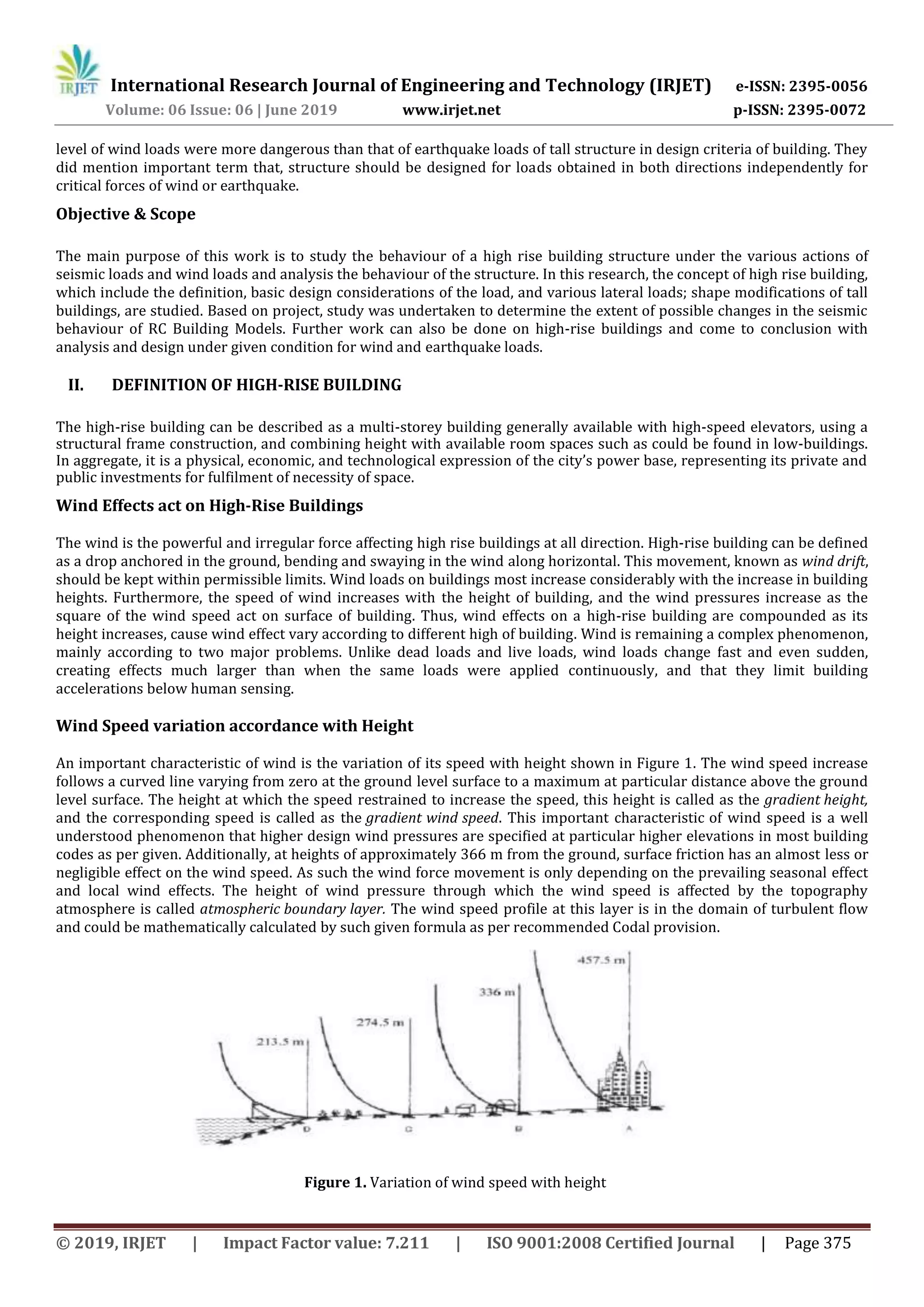 IRJET- Analysis and Design Of B+G+10 Commercial High-Rise Building under Seismic Load and Wind ...