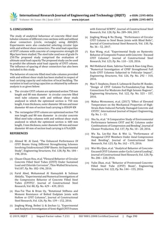 IRJET- Behaviour of CFST Column Element with & without Shear Studs under Axial Compression | PDF
