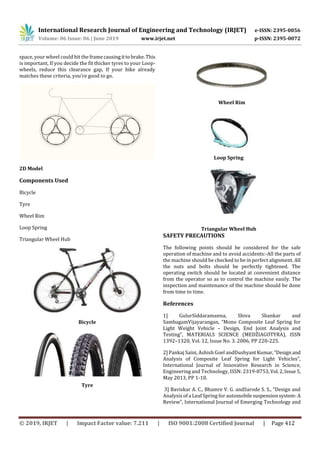 IRJET- Design and Fabrication of Loop Wheel Suspension System | PDF