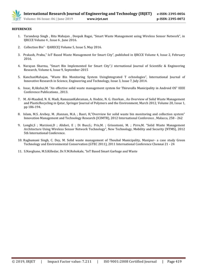 IRJET- Automation of Smart Waste Management using IoT | PDF ...