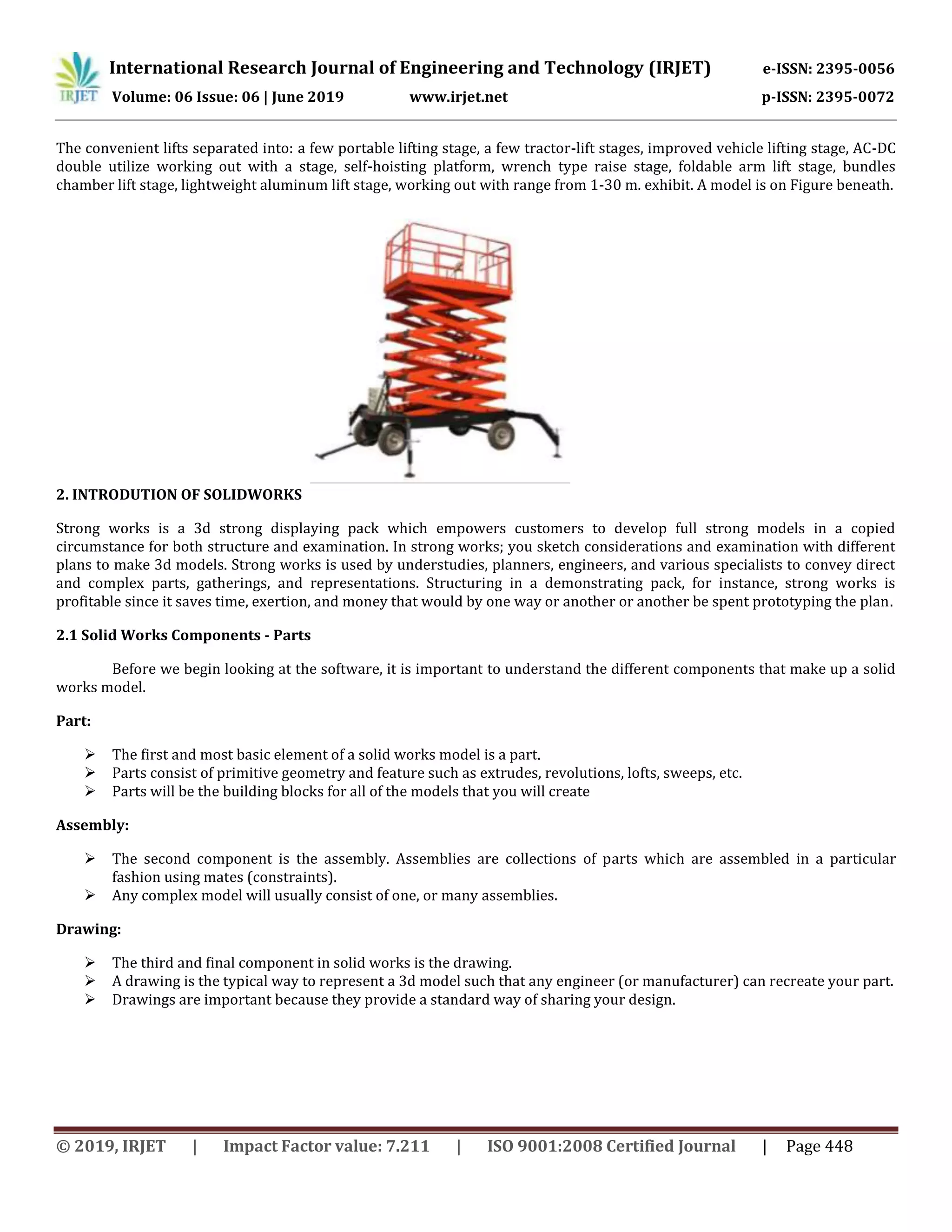 IRJET- Design and Analysis of Scissor Lifiting Mechanism | PDF