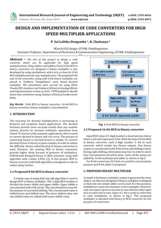IRJET- Design and Implementation of Code Converters for High Speed Multiplier Applications | PDF