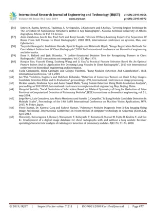 IRJET= Computer Assisted Lung Nodule Detection in Digital Chest Radiographs - A Survey | PDF