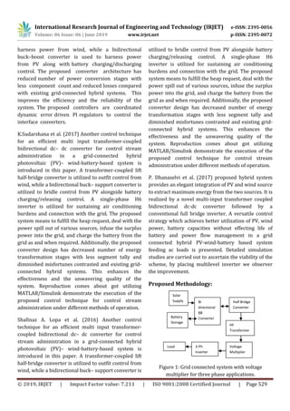 IRJET- A Review on Grid Connected Multi Array PV Battery based Bi ...