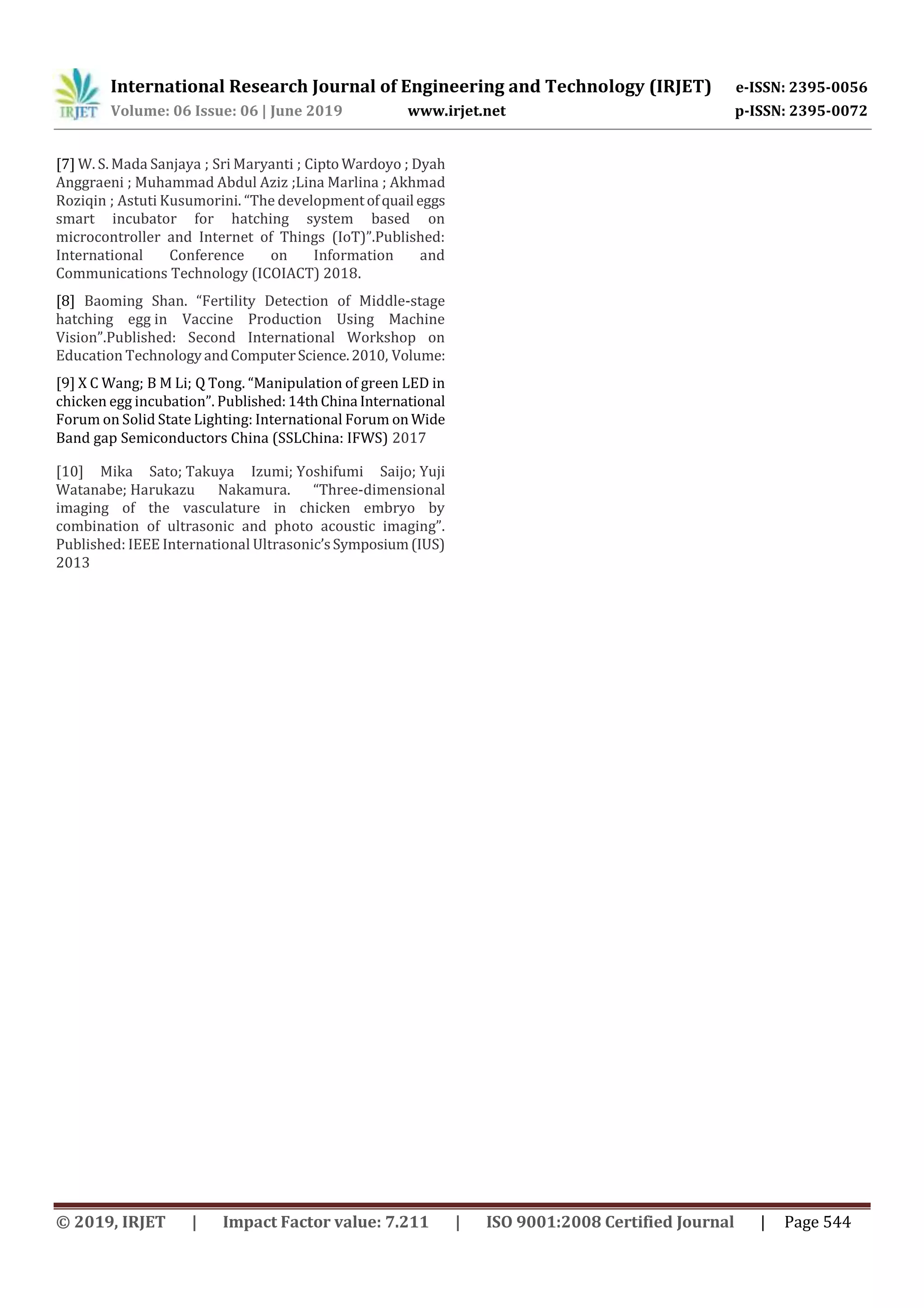 IRJET- Arduino based Multipurpose Smart Irrigation with Incubation System | PDF | Free Download