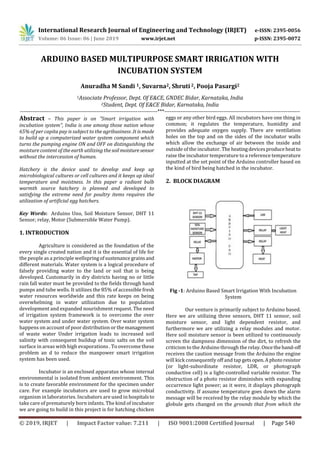 IRJET- Arduino based Multipurpose Smart Irrigation with Incubation System | PDF