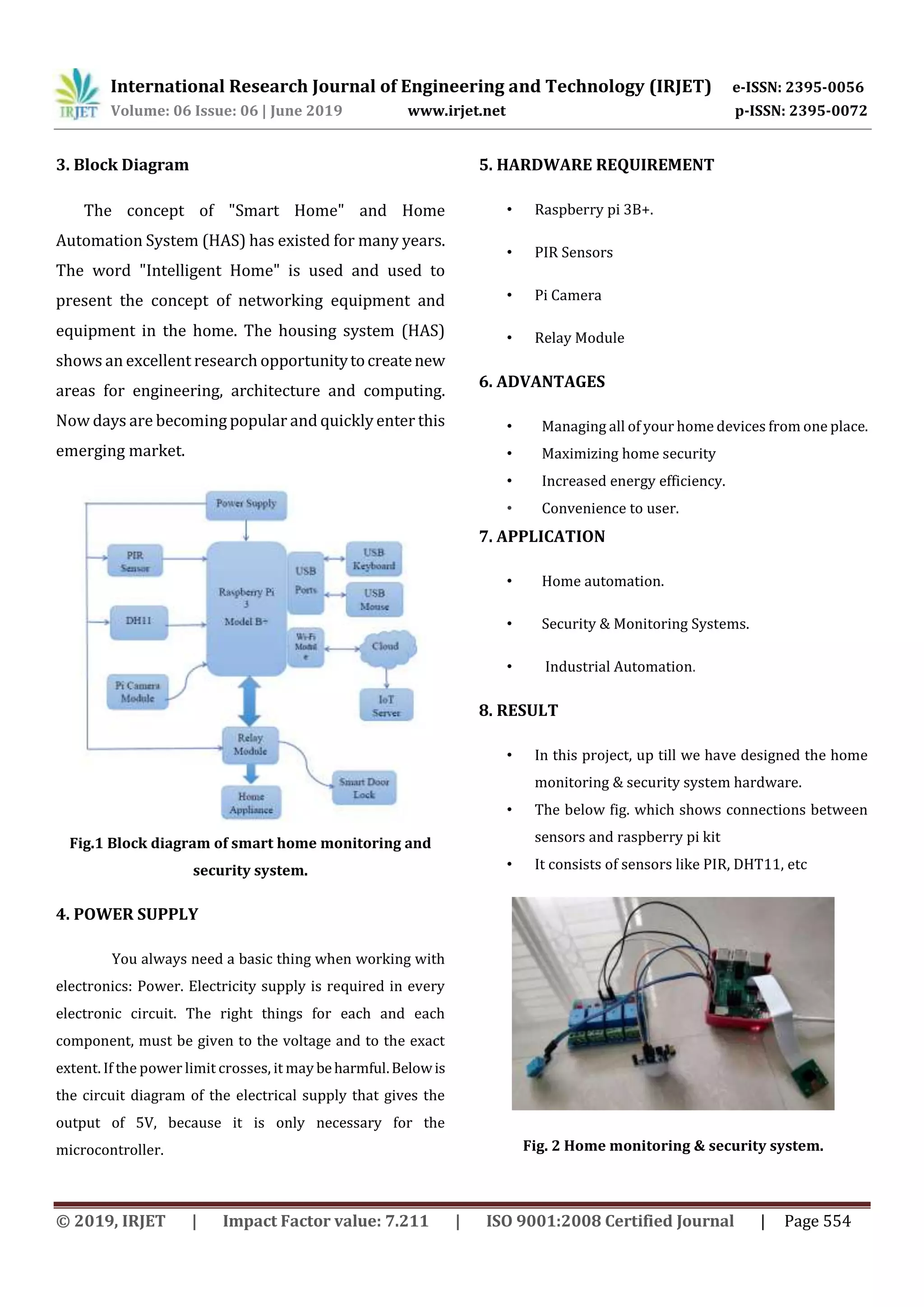 IRJET- Smart Home Monitoring and Security System | PDF