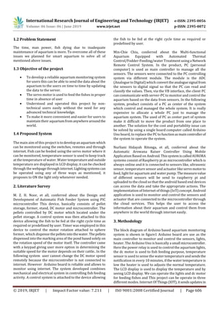 IRJET- Arduino based Aquarium Monitoring System | PDF