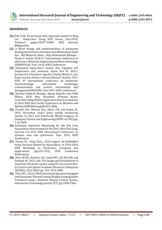 IRJET- Arduino based Aquarium Monitoring System | PDF