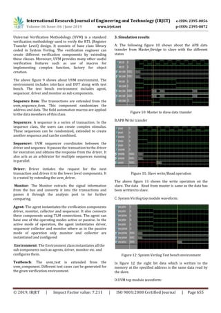 IRJET- Design and Verification of APB Protocol by using System Verilog and Universal ...
