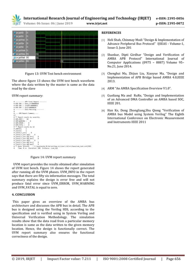 Irjet Design And Verification Of Apb Protocol By Using System Verilog And Universal