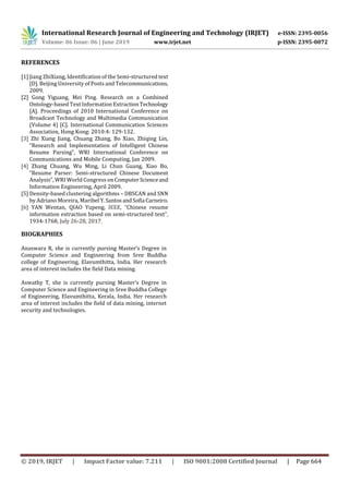 IRJET- Resume Information Extraction Framework | PDF