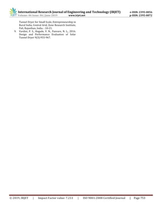 IRJET- Automatically Controlled Solar Tunnel Dryer using Arduino for Curry Leaves | PDF