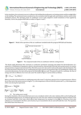 IRJET- Experimental Model Design and Simulation of Air Conditioning System for Energy Management ...