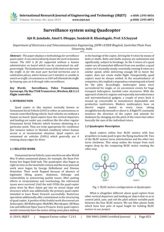 IRJET- Surveillance System using Quadcopter | PDF