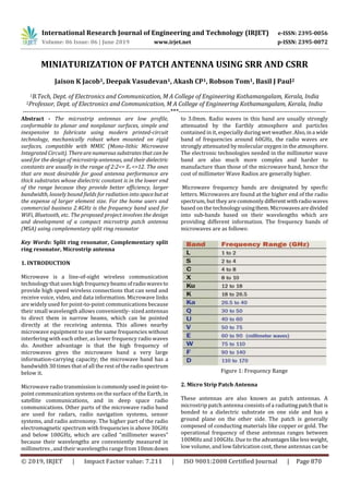 IRJET- Miniaturization of Patch Antenna using SRR and CSRR | PDF