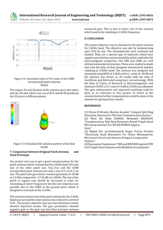 IRJET- Miniaturization of Patch Antenna using SRR and CSRR | PDF